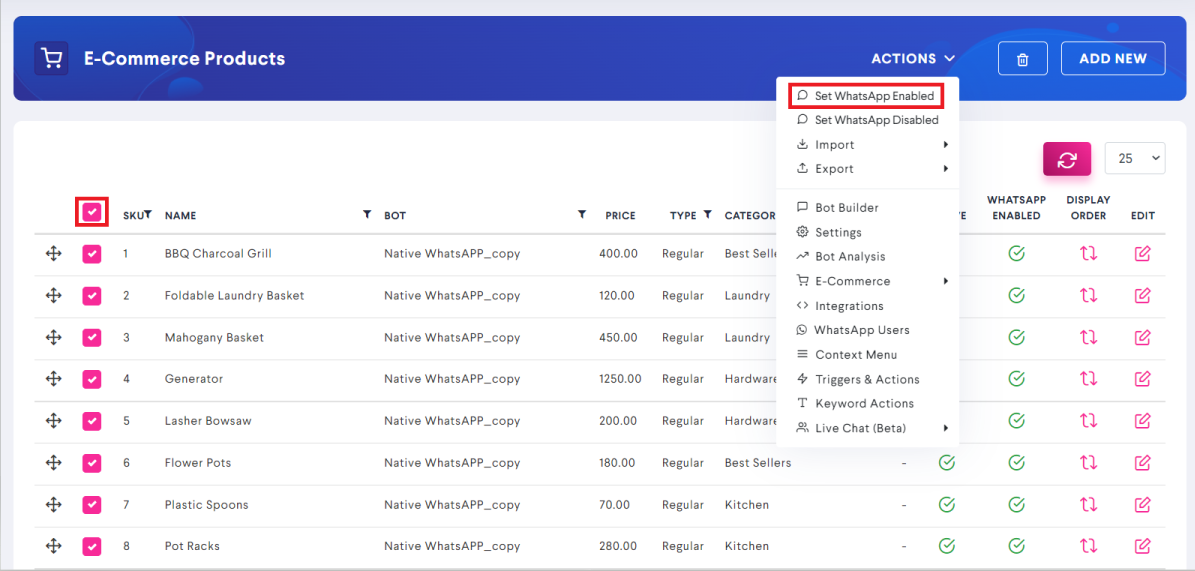How to create a WhatsApp Native Ecom Bot – botbaba.io