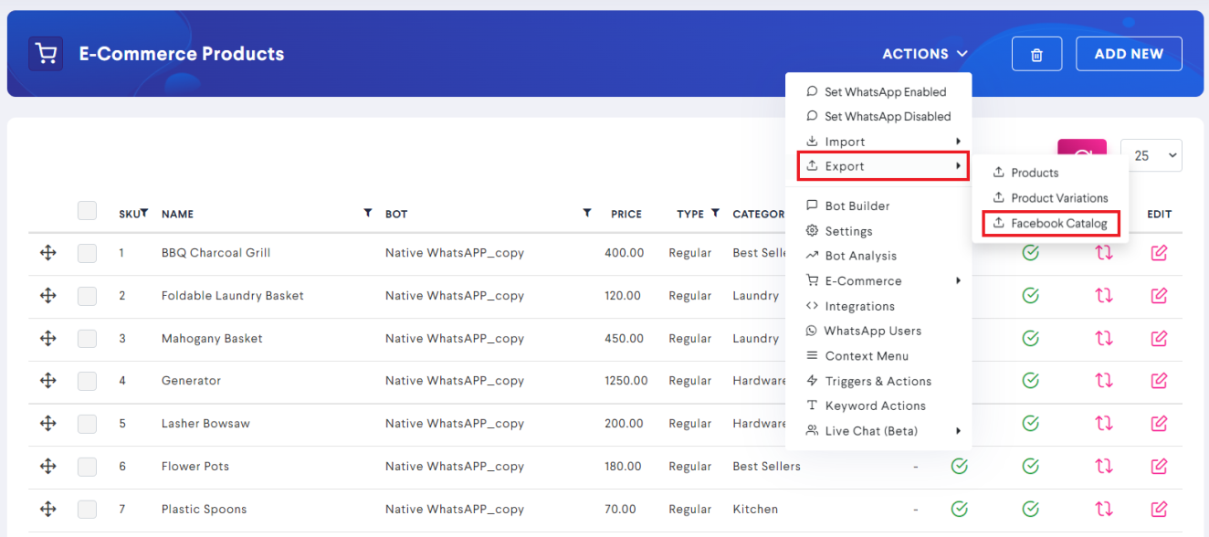 How to create a WhatsApp Native Ecom Bot – botbaba.io
