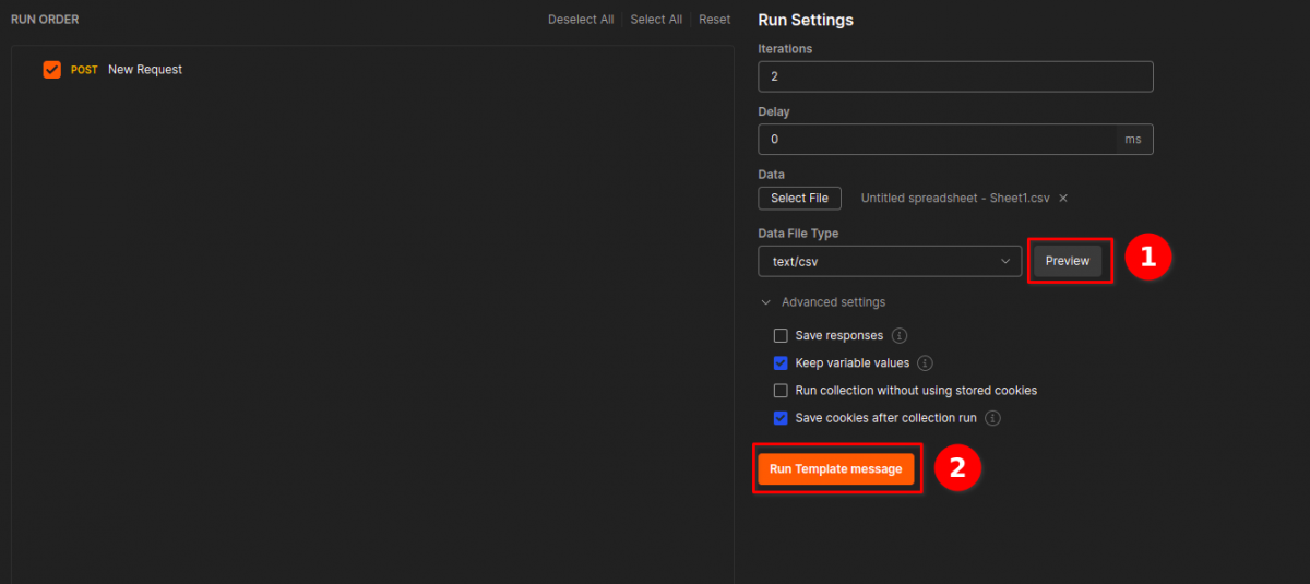 How To Forward A Template Message with custom data using Botbaba’s API and Postman Runner ...